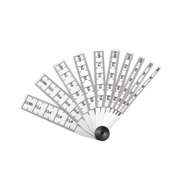 エスコメーカーお問い合わせ：06-6532-6226●全長…70mm●最小目盛…0.02mm●スチール製●枚数…10枚●サイズ…2〜12mm