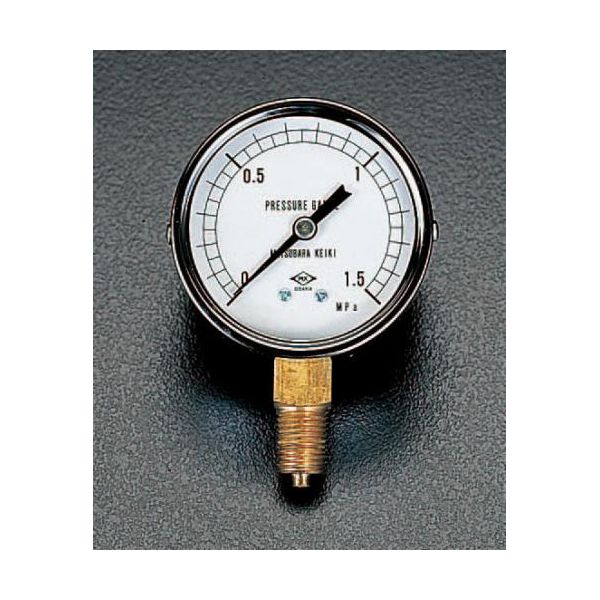 ●接続…G(PF)1/4”●ブルドン管方式●圧力(MPa)…0〜1.5●ケージ径(mm)…60●精度等級…2.5等級●ケース材質…合金製　