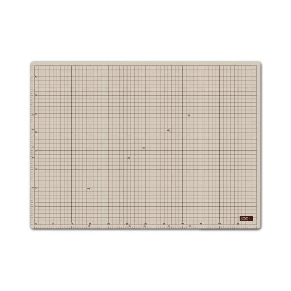 ●材質…塩化ビニール●サイズ…A2サイズ（620×450mm）●厚さ…2mm●ライン(グリッド)…1cm刻み(両面に付いています)●軟質塩ビの間に硬質塩ビを挟んだサンドイッチ構造で両面使用可能です。●表は目に優しいソフトグレー、裏は落ち着い...