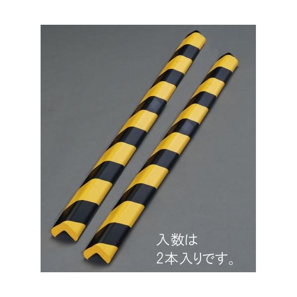 エスコメーカーお問い合わせ：06-6532-6226●商品名…安心クッション　L字型●材質…NBR(発泡ゴム)●工場内のコーナーに。●注意喚起とぶつかり事故防止に。●サイズ…48×48×900mm●厚み…18mm●両面テープ付●入数…2本