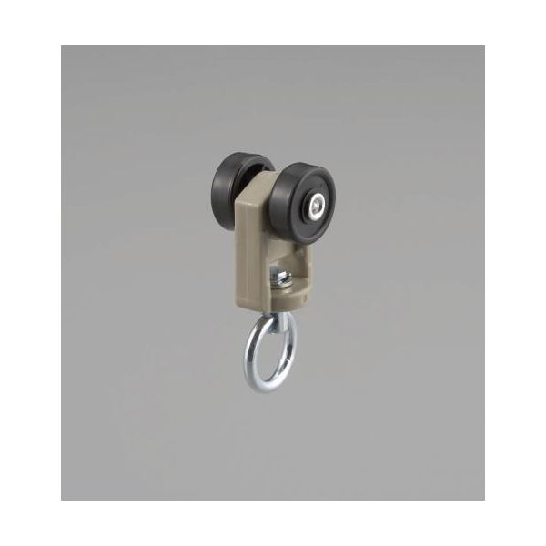 エスコメーカーお問い合わせ：06-6532-6226●40mmレール用●サイズ…20×23×49(H)mm●耐荷重…10kg●リング内寸…φ13.5mm●本体・車材質…樹脂●リング材質…スチール●仕上…ユニクロメッキ