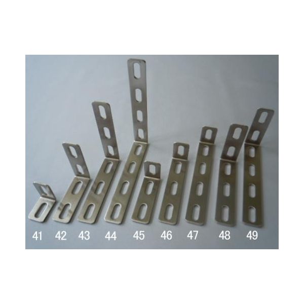 エスコメーカーお問い合わせ：06-6532-6226●材質…ステンレス(SUS304)●長さ×長さ…50×100mm●長穴数…6●幅…16mm●厚み…2mm●仕上…両面ヘアーライン仕上●長穴サイズ…5.5×15mm●入数…2個●取付ねじ無し