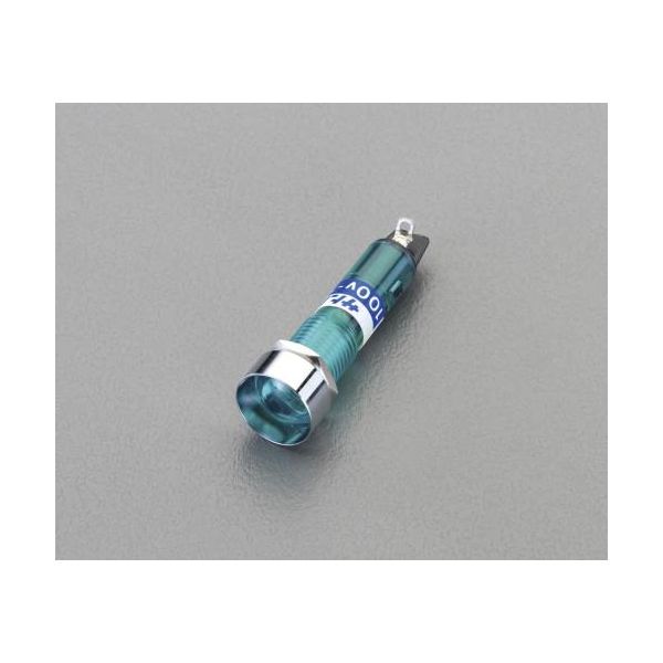 エスコメーカーお問い合わせ：06-6532-6226●パネルカット…φ10.2×8.8mm●端子金具…ハンダ付け用端子●定格…AC100V〜125V●パネル取付方式…ナット締め付け●取付板厚…8mmまで●型式…BN5668-1●色…緑