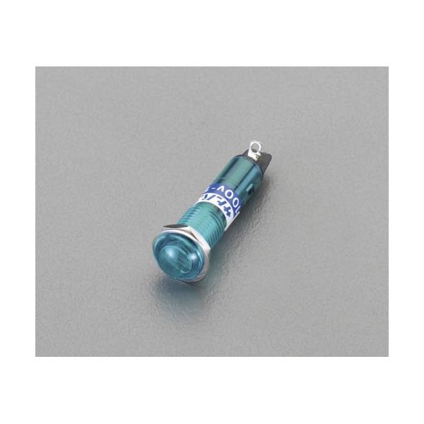 エスコメーカーお問い合わせ：06-6532-6226●パネルカット…φ10.2×8.8mm●定格…AC100V〜125V●端子金具…ハンダ付け用端子●パネル取付方式…ナット締め付け●取付板厚…8mmまで●型式…BN-5665-1G●色…緑