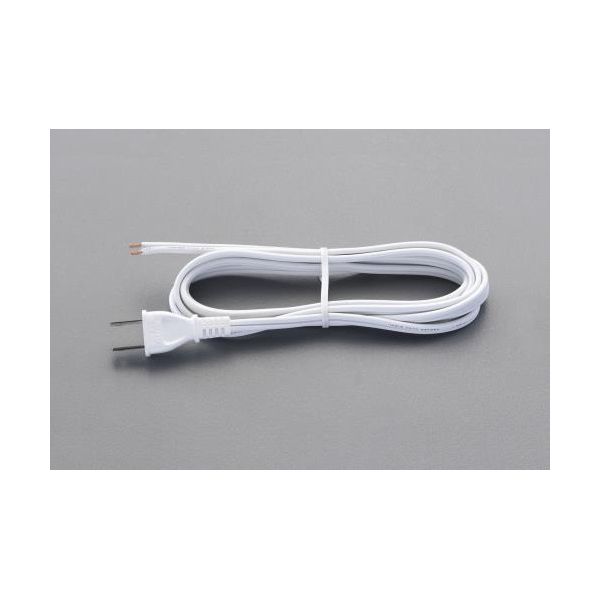 エスコメーカーお問い合わせ：06-6532-6226●定格容量…12A 125V(1.25mm2×2心)●平形プラグ付●長さ…3m