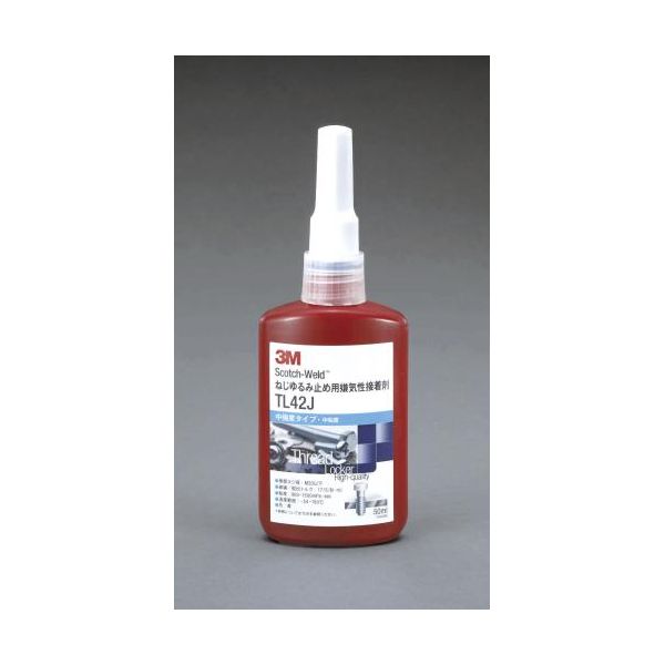 ●嫌気性接着剤●取り外し可能●内容量…50ml●中粘度●中接着●使用温度範囲…-54〜150℃●液色…青●取り外す可能性のある、一般的なねじ(M20以下)のゆるみ止めに●硬化時間…15分以下●分離強度…17Nm　