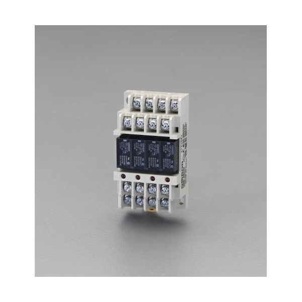 エスコメーカーお問い合わせ：06-6532-6226●定格電圧…DC24V●接点構成…4極(1a×4)●定格通電電流…5A●使用周囲温度…-25℃〜55℃●サイズ…78×43×28mm●動作表示LED付●DINレール取付け●仕様…高耐久性型