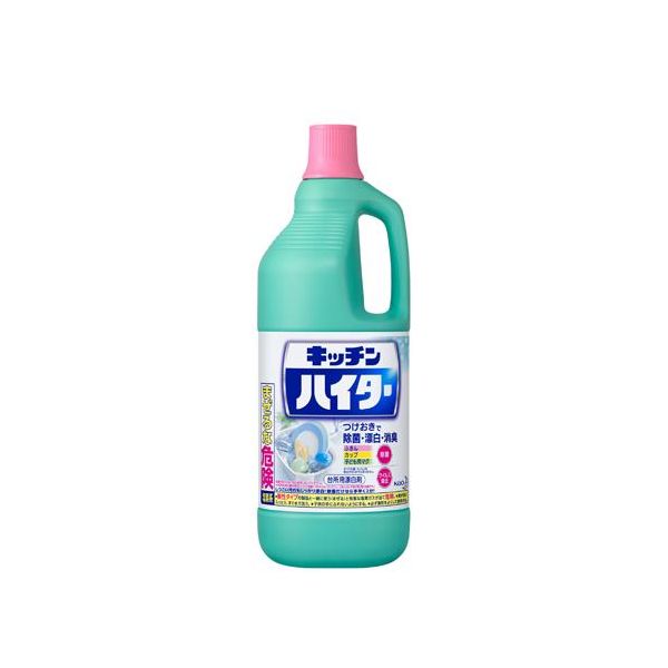 ●キッチンハイター●アルカリ性●液体塩素系漂白剤●厨房用除菌漂白剤●茶しぶ・シミを漂白し、ふきん・まな板のばい菌やニオイも除きます。●内容量…1.5L●入数…1個　