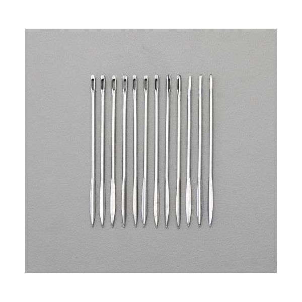 エスコメーカーお問い合わせ：06-6532-6226●サイズ…2.6×102mm●重量…4g(1本あたり)●入数は12本入りです。●ストレートタイプ●革製品の縫製等にお使いいただけます。
