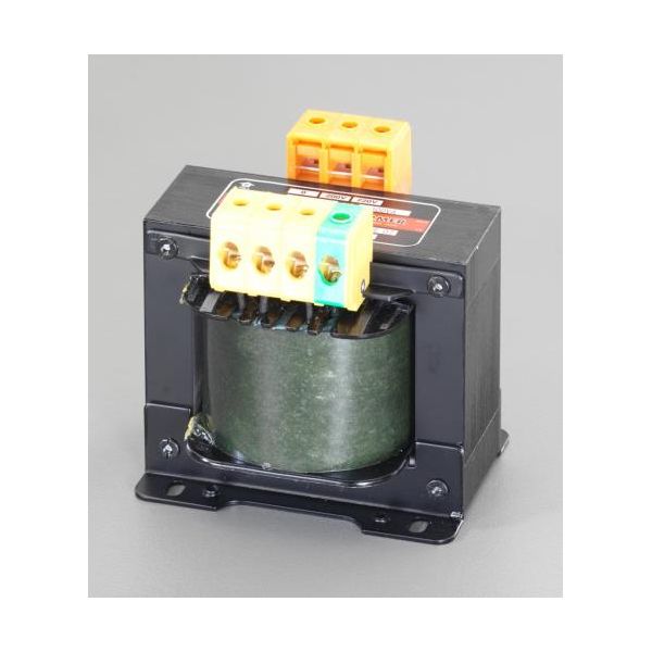 エスコメーカーお問い合わせ：06-6532-6226●一次電圧…200V、220V●二次電圧…100V、110V●単相複巻●静電シールド付●容量…300VA●端子ねじ…4M●重量…5.3kg