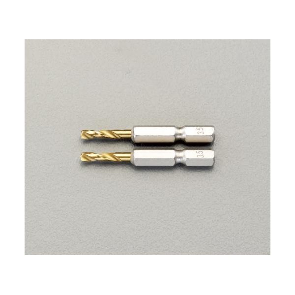 エスコメーカーお問い合わせ：06-6532-6226●材質…HSS(チタニウムコーティング)●サイズ…2.0mm●刃長…20mm●六角シャンク…6.35mm●有効長…20mm●全長(mm)…51●取付部寸法…13mm●入数…2本入り●インパ...
