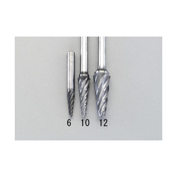 エスコメーカーお問い合わせ：06-6532-6226●軸径…6mm●刃径…12mm●刃長…30mm●全長…70mm●刃形状…aluカット●材質…タングステンカーバイド、Carbonコーティング●適合材質…アルミニウム、プラスチック、チタン●...