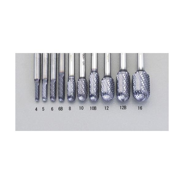 エスコメーカーお問い合わせ：06-6532-6226●軸径…6mm●刃径×刃長×全長…12×19×65mm●材質…タングステンカーバイト、TiAINコーティング●適合材質…一般鋼、ニッケル、銅、銅合金、チタン、鋳鉄、ステンレス鋼、鍛鋼