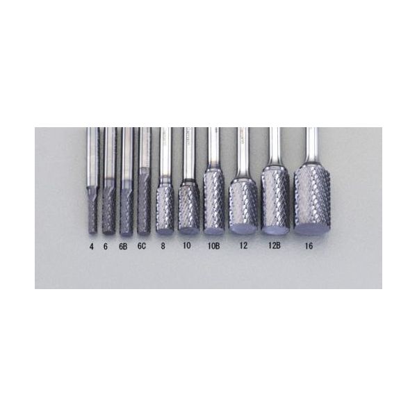 エスコメーカーお問い合わせ：06-6532-6226●軸径…6mm●刃径×刃長×全長…12×19×65mm●材質…タングステンカーバイト、TiAINコーティング●適合材質…一般鋼、ニッケル、銅、銅合金、チタン、鋳鉄、ステンレス鋼、鍛鋼