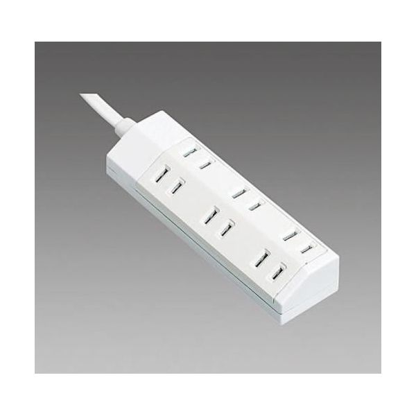 ●型式…WHA2936WKP●定格…15A・125V(1500W)●コンセント数…2P×6口●コード…二重被覆の安全構造●ホルダ(EA815GL、GL-120)取付可能●サイズ…41×146×26mm●重量…354g●コード長…3m●ACア...