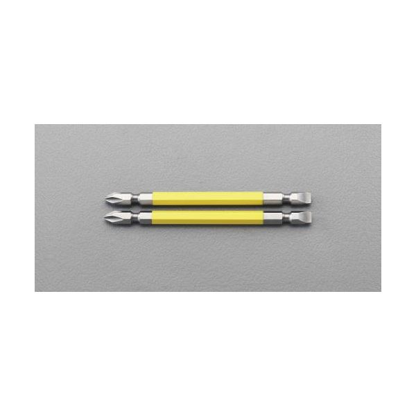 ●六角シャンク…1/4”●サイズ…(＋)＃2×(−)6mm●マグネット付●全長…110mm●入数…2本　