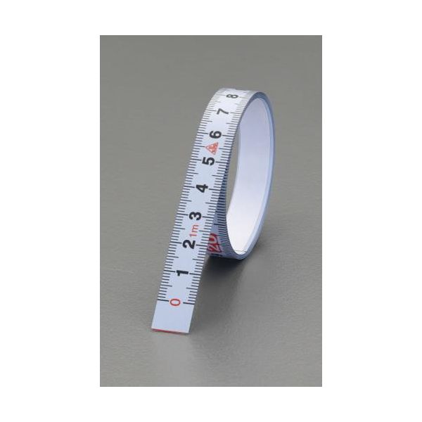 エスコメーカーお問い合わせ：06-6532-6226●JIS1級品相当●全長…2m●幅…13mm●厚さ…約0.3mm(粘着テープ含む)●重量…40g●テープ材質…スチール●アクリル樹脂コート●裏紙をはがすだけで貼り付けられ、テープをカットす...