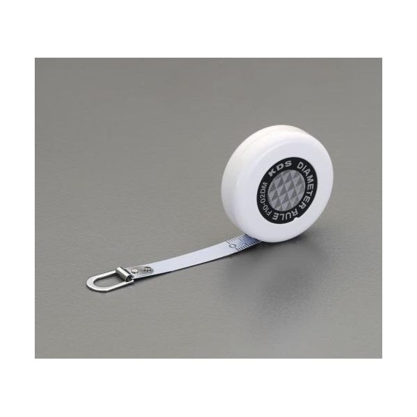 ●JIS1級品相当●全長…2m●幅…10mm●材質…バネ：スチール、テープ：スチール、ABS樹脂●アクリル樹脂コート●重量…70g●直径目盛で円周を測れば直径(約63cmまで)が一目でわかります。　