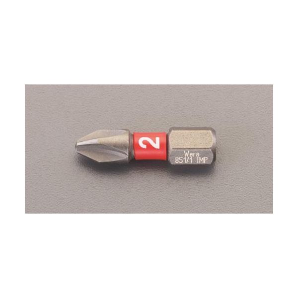 エスコメーカーお問い合わせ：06-6532-6226●商品名…851/1IMP DC●サイズ…#2●全長…25mm●六角シャンク…1/4”●(＋)ビット●重量…4g●ダイヤモンドコーティング●インパクトドライバーでのご使用の際は別売のビット...