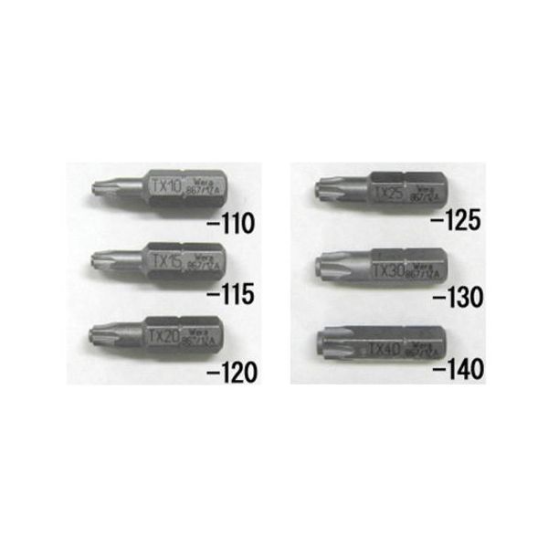 エスコメーカーお問い合わせ：06-6532-6226●商品名…867/1ZA●六角シャンク…1/4”●全長…25mm●サイズ…T40