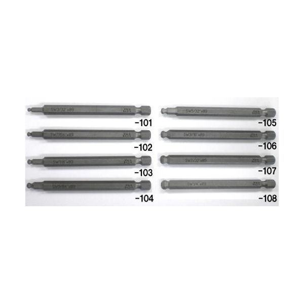 エスコメーカーお問い合わせ：06-6532-6226●商品名…842/4●六角シャンク…1/4”●サイズ…1/4”●全長…89mm●ボールポイント付