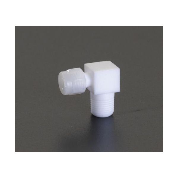 エスコメーカーお問い合わせ：06-6532-6226●チューブサイズ…6mm●ねじサイズ…R（PT）1/4”●最高圧力（23℃時）…0.8MPa●材質…ボディ：フッ素樹脂（PTFE）、ナット：フッ素樹脂（ECTFE）●最高使用温度…100℃...