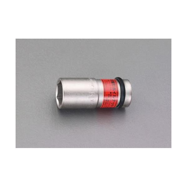 エスコメーカーお問い合わせ：06-6532-6226●差込角…1/2”●対辺…19mm●サイズ…D1：26mm D2：24mm L1：24mm●全長…60mm●重量…90g●ホイールナットの着脱に適した薄形形状●六角底部にゴムクッション付の...