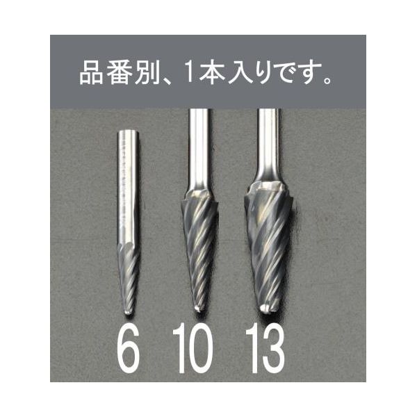 エスコメーカーお問い合わせ：06-6532-6226●軸径…6mm●刃径…12mm●刃長…30mm●全長…75mm●刃形状…aluカット●材質…タングステンカーバイド●適合材質…アルミニウム、プラスチック●入数…1本入り