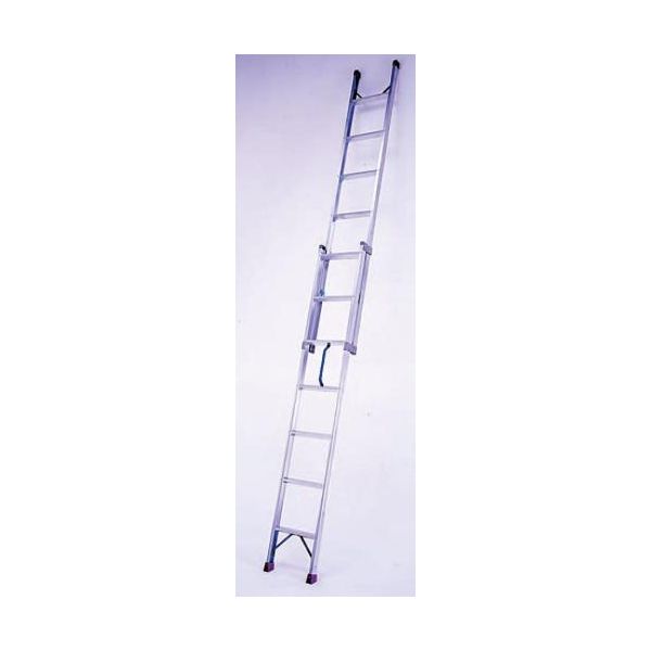 ●アルミ合金製●最大使用荷重…100kgf●伸長…4.03m●縮長…2.45m●重量…8.1kg●収納時の厚さが13cmと薄いので、持ち運びが簡単です。●伸縮作業は、上はしごを手で上げるだけで簡単です。●Aマーク(軽金属製品協会はしご脚立部...