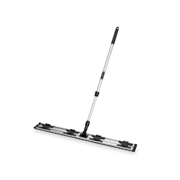 エスコメーカーお問い合わせ：06-6532-6226●全長…890〜1485mm●材質…ヘッド部・柄：アルミ、グリップ：ポリプロピレン●ヘッド幅…900mm●ダスター、モップ、クロスを用途別に取り替えられるモップハンドルです。●ダスター、モ...