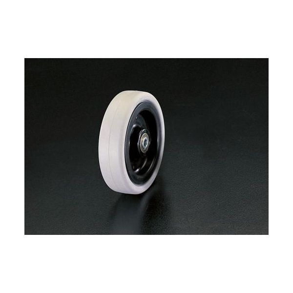 ●材質…タイヤ：ソリッドラバーリム：ナイロン6●車輪径×幅…100×25mm●軸径…6mm●耐熱温度…-20〜60℃●耐荷重…90kg●高荷重・ハイスピードでの使用に耐えられるボールベアリング仕様●リムは耐衝撃性に優れるナイロン6製　