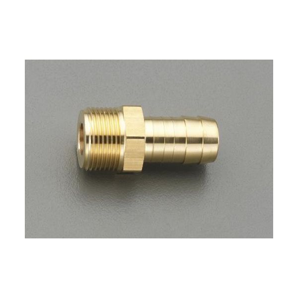 エスコメーカーお問い合わせ：06-6532-6226●ねじ径…G（PF）3/4”●適合ホース内径…3/4”（19mm）●材質…真鍮●最高使用圧力…1.2MPa（12kgf/cm2）●穴径…13mm●六角対辺…27mm●ステム有効長…32mm...