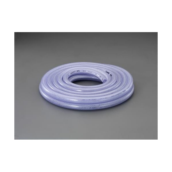 エスコメーカーお問い合わせ：06-6532-6226●内径×外径…12×18mm●全長…50m●最高使用圧力…1.0MPa●材質…テトロンブレード入り軟質塩化ビニール●糸入り●ホワイトライン入り●使用温度範囲…-5〜60℃●使用流体…水、油...