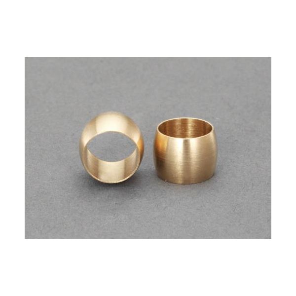 エスコメーカーお問い合わせ：06-6532-6226●材質…真鍮●銅管外径(φD）…12.7mm（1/2”）●サイズ(mm)…d：15.5、L：10●使用圧力…3.45MPa（35kg/cm3）以下●使用温度範囲…-50〜150℃●使用流体...
