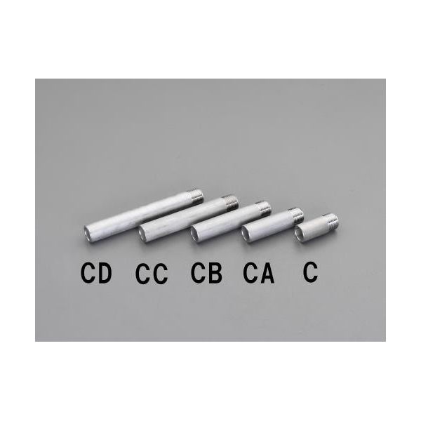 エスコメーカーお問い合わせ：06-6532-6226●ねじ径…R3/4”●全長…50mm●使用温度…220℃●最高圧力…2MPa●材質…SUS304（SUS304TP）