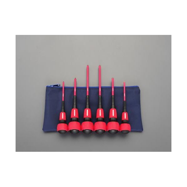 ●…6本組セットプラスドライバー：＃1×100mm、＃2×100mm、＃2×150mm、マイナスドライバー：4.0mm×100mm、5.0mm×100mm、5.0×150mm●総重量…435g●1000V絶縁●軸部は2重の絶縁皮膜を施してあ...