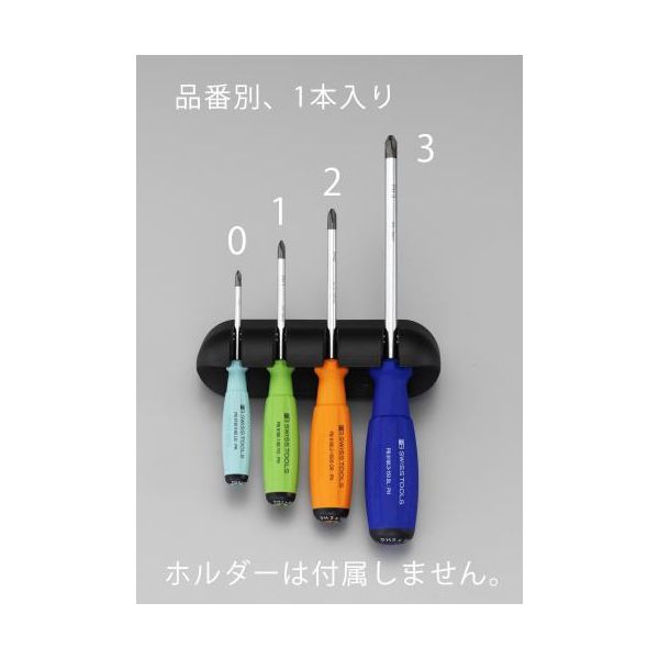 エスコメーカーお問い合わせ：06-6532-6226●色の識別によってサイズの選別が容易です。●先端…#0●軸長(mm)…60●色…水色●ハンドル後部にはドライバーの先端形状のシンボルマークとサイズが表示されているので、作業に適したドライバ...
