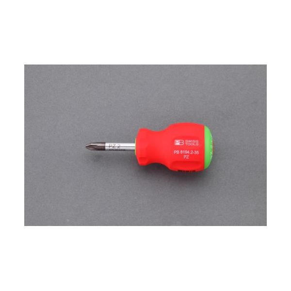 エスコメーカーお問い合わせ：06-6532-6226●先端×軸径…#2×6mm●軸長…35mm●濡れた手で握っても滑りにくいグリップ●オイル・ガソリンに耐性があり、汚れてもきれいに落とせます。●ハンドル後部にはドライバーの先端形状のシンボル...