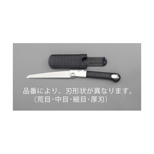 エスコメーカーお問い合わせ：06-6532-6226●刃材質…高炭素刃物鋼(ハードクロム仕上)●柄材質…アルミダイカスト＋エラストマー●仕様…中目●全長…440mm●刃長…210mm●ピッチ…6mm●適用材…乾燥木材（コンパネ、ベニヤ、集成...