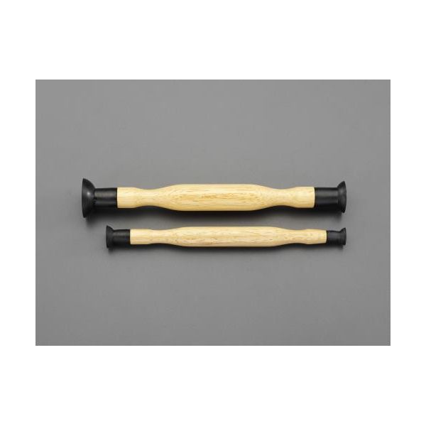 エスコメーカーお問い合わせ：06-6532-6226●材質…ハンドル：木、カップ：ゴム●カップサイズ…5/8”・13/16”・1.1/8”・1.3/8”●全長…207、222mm●吸盤をバルブへ押しつけてバルブすり合わせに使用します。