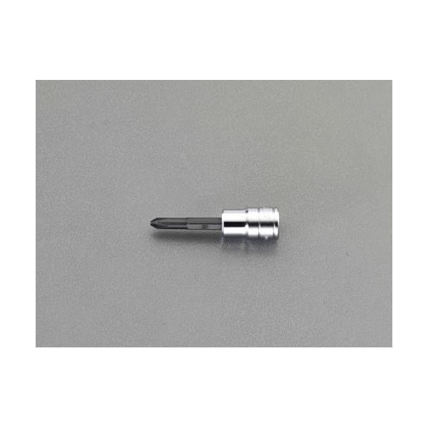 エスコメーカーお問い合わせ：06-6532-6226●差込角…3/8”●サイズ…L1：37mm、L2：66mm、D：17mm●先端…#2●重量：45g●差込角側（四角形状）にパワーフィットを採用することで、接触を線から面に変え、応力の集中を...
