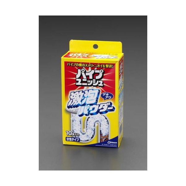 エスコメーカーお問い合わせ：06-6532-6226●中性●内容量…21g×10包●パウダータイプ●強力に発泡して汚れに密着し、ヌメリや汚れ、ニオイをしっかり洗浄。●キッチン、洗面台、お風呂場の排水パイプに