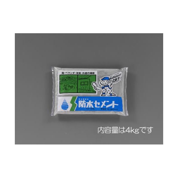 エスコメーカーお問い合わせ：06-6532-6226●内容量…4kg●カラー…グレー●施工面積…500×500mm(10mm厚)●成分…ポルトラントセメント、珪砂●硬化時間…約半日〜2日(水温、気温によって変わります)●ベランダ、浴室、池な...