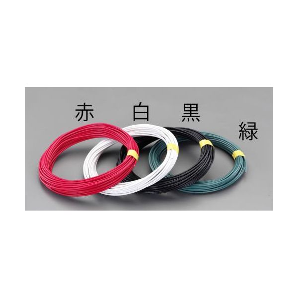 エスコメーカーお問い合わせ：06-6532-6226●色…白●長さ…100m●定格…27A 600V●公称断面積…2.0mm2●1芯●導体径構成…7本/0.6mm●導体径外径…約1.8mm●絶縁体厚さ…0.8mm●仕上り外径…約3.4mm●...