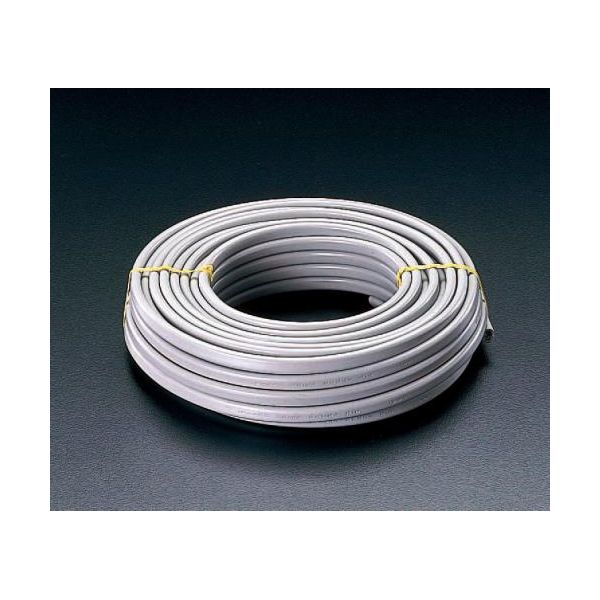 エスコメーカーお問い合わせ：06-6532-6226●仕上り外径…6.6×13.8mm●定格容量…20A 600V(2.0mm×3心)●長さ…50m●単線●シース色…白/黒/赤●絶縁体厚さ…0.8mm●シース厚さ…1.5mm