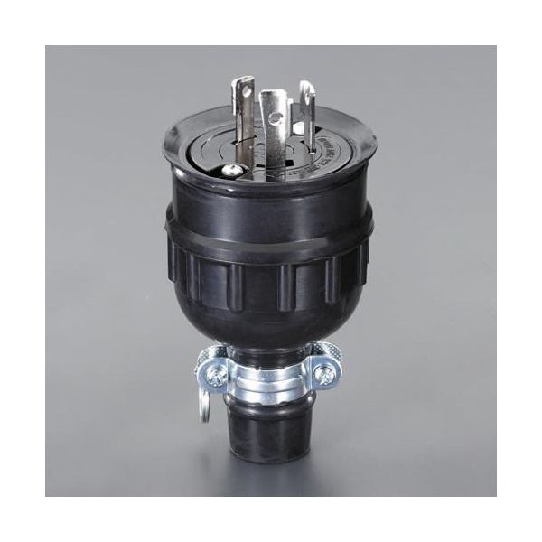 エスコメーカーお問い合わせ：06-6532-6226●定格容量…30A・250V●接地2P●適用電線…5.5mm2・8mm2●サイズ…φ66.5×103.5mm●3M端子●RoHS対応品●引掛防止プラグ