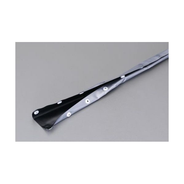 エスコメーカーお問い合わせ：06-6532-6226●商品名…スナップチューブ？●呼径…φ20mm●全長…25m●色…ブラック＆グレー●材質…シート：難燃性塩化ビニール（ポリエステルクロス入）　　　　　ボタン：ポリアセタール樹脂●スナップタ...
