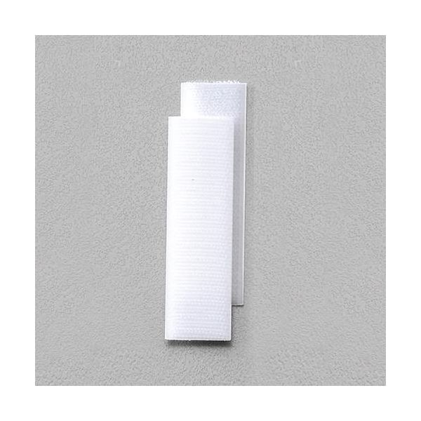 エスコメーカーお問い合わせ：06-6532-6226●耐荷重…1kg/cm2●材質…面ファスナー：ポリエステル、粘着剤：アクリル系●サイズ…25×100mm●カラー…ホワイト●日用小物、インテリア小物、カー用品などの固定に●ポリプロピレンに...