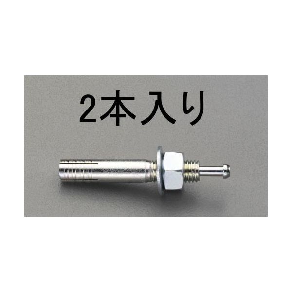 エスコメーカーお問い合わせ：06-6532-6226●電気亜鉛メッキ●ねじサイズ…M16●胴体外径…16.0mm●全長…100mm●ねじ長さ…40mm●下穴径…17.0mm●穿孔深さ…70mm●埋込深さ…60mm●最大荷重(引抜)…1090...