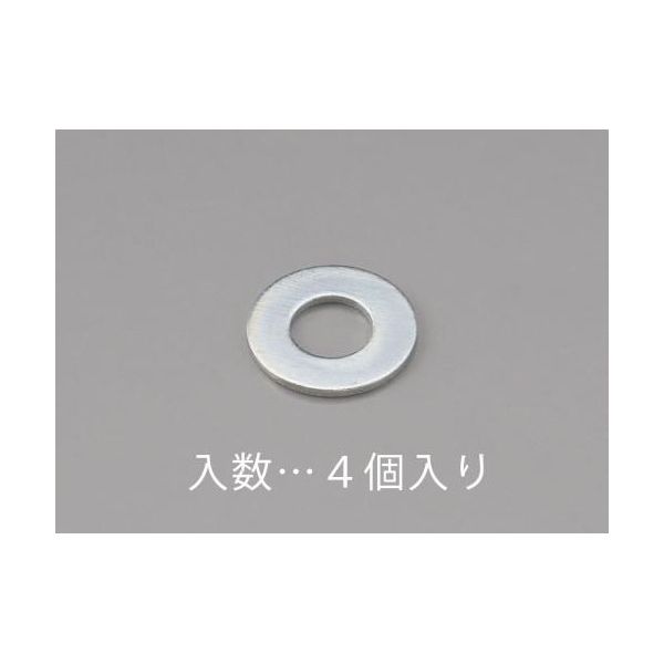 エスコメーカーお問い合わせ：06-6532-6226●材質…鉄(ユニクロメッキ)●袋入り●内径×外径×厚み(mm)…23.5×44×3.2●入数…4